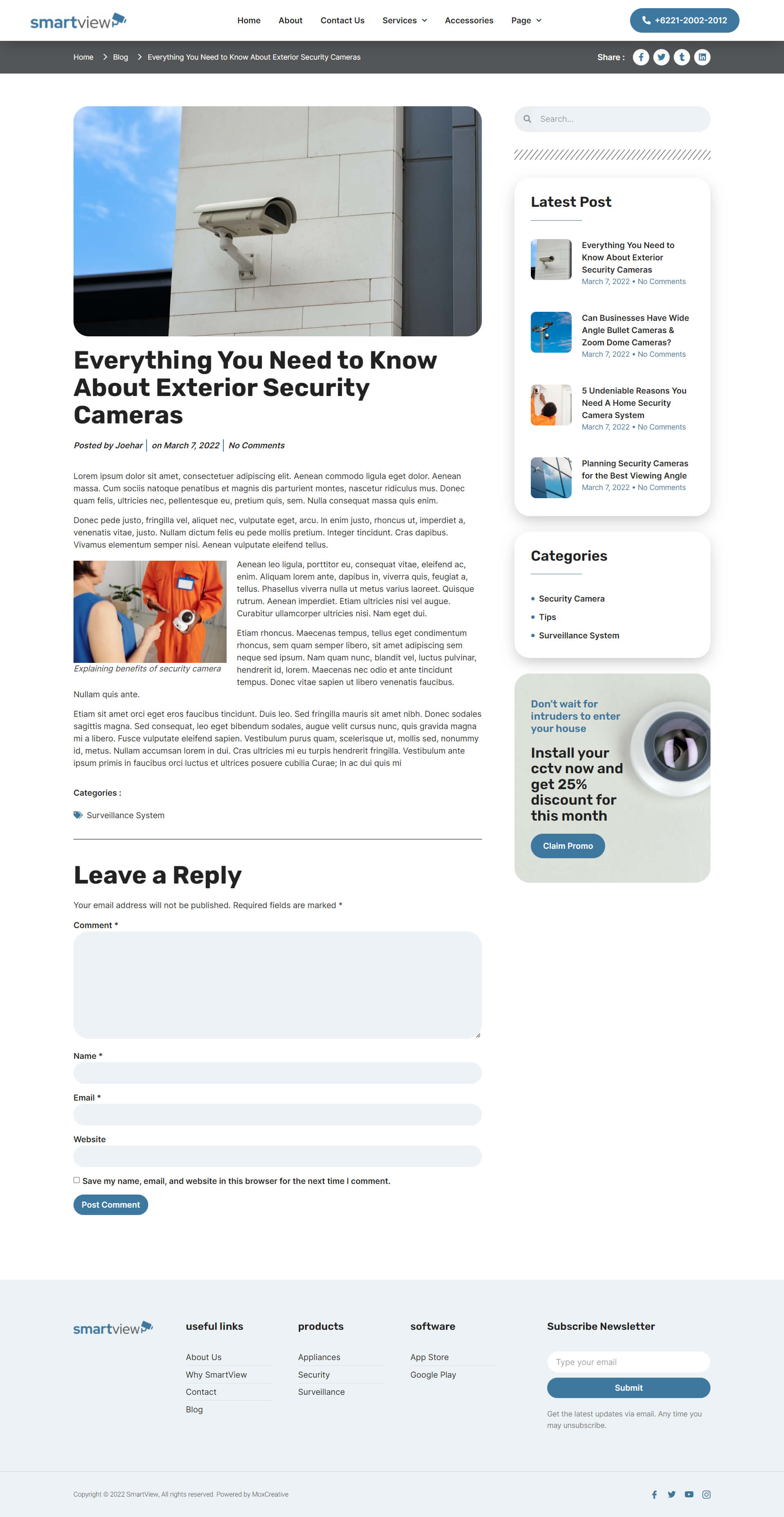 SmartView - CCTV & Security Elementor Template Kit by moxcreative | ThemeForest